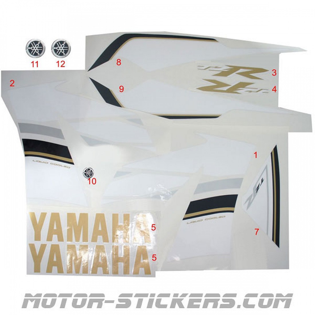 Yamaha TZR 50 2008 autocollants